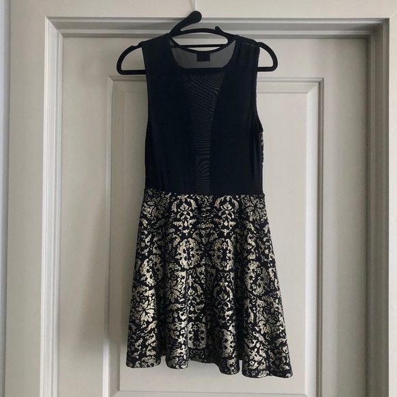 Sparkle & Fade | Dresses | Sparkle Fade Black Gold Dress | Poshmark
